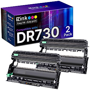 E-Z Ink (TM Compatible DR730 Drum Unit (Not Toner) Replacement for Brother DR 730 Compatible with HL-L2350DW HL-L2395DW HL-L2370DW HL-L2370DWXL MFC-L2750DW MFC-L2710DW DCP-L2550DW Printer (2 Drum)