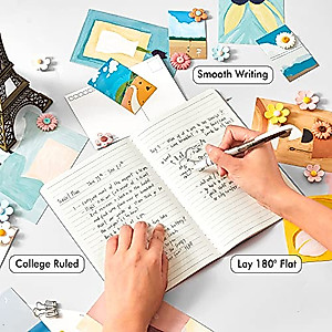 feela 16 Pack Soft Cover Journal Bulk, Lined Notebooks College Ruled for Work for Women Girl Writing, Blank Travel Journal Note Taking Notebook School Business Supplies, 8.2” x 5.5”, A5, Gray