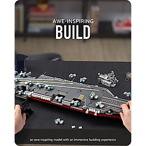 Nifeliz Nimitz-Class Aircraft Carrier, Military Warship Building Model Toy with Technology Components, USS George H.W. Bush Display Set for Adults and Teens (1,969 Pieces)