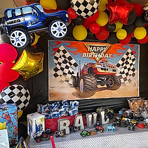 Firot 2 Vehicles 25.5 inch Large 4D Car Foil Balloon Off Road Racing Car Toy Balloon Children Gifts Boys Birthday Party Decorations Kids Toys Party Supplies Cute Baby Shower Decorations