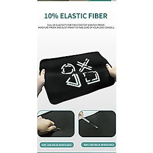 Wedorat Dust Cover for ps5 Protectors for Playstation 5 Game Console Case Skin Waterproof Washable Dust Cover Sleeve for PS5 Accessories Soft Neat Lining Dust Guard Black