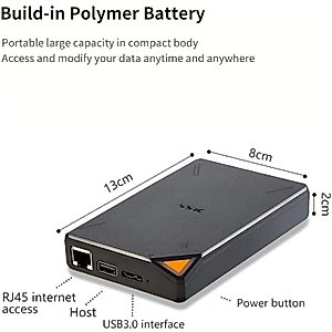 SSK 1TB Personal Cloud External Wireless Hard Drive Portable NAS Storage with WiFi Hotspot for Travel, Support Auto Backup Connect SD Card Reader Share Data for iPhone iPad Tablet Laptop