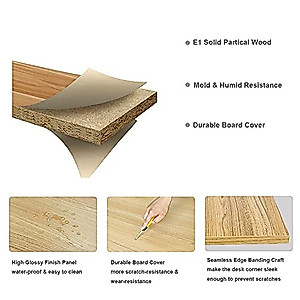 DlandHome 62 Inches Large Home Office Computer Desk, No Install Needed, Composite Wood Board, Folding Dining Table/Workstation, 62 Inches White and White Legs, 1 Pack