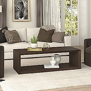 Henn&Hart Osmond Coffee Table, 58" Wide, Brown