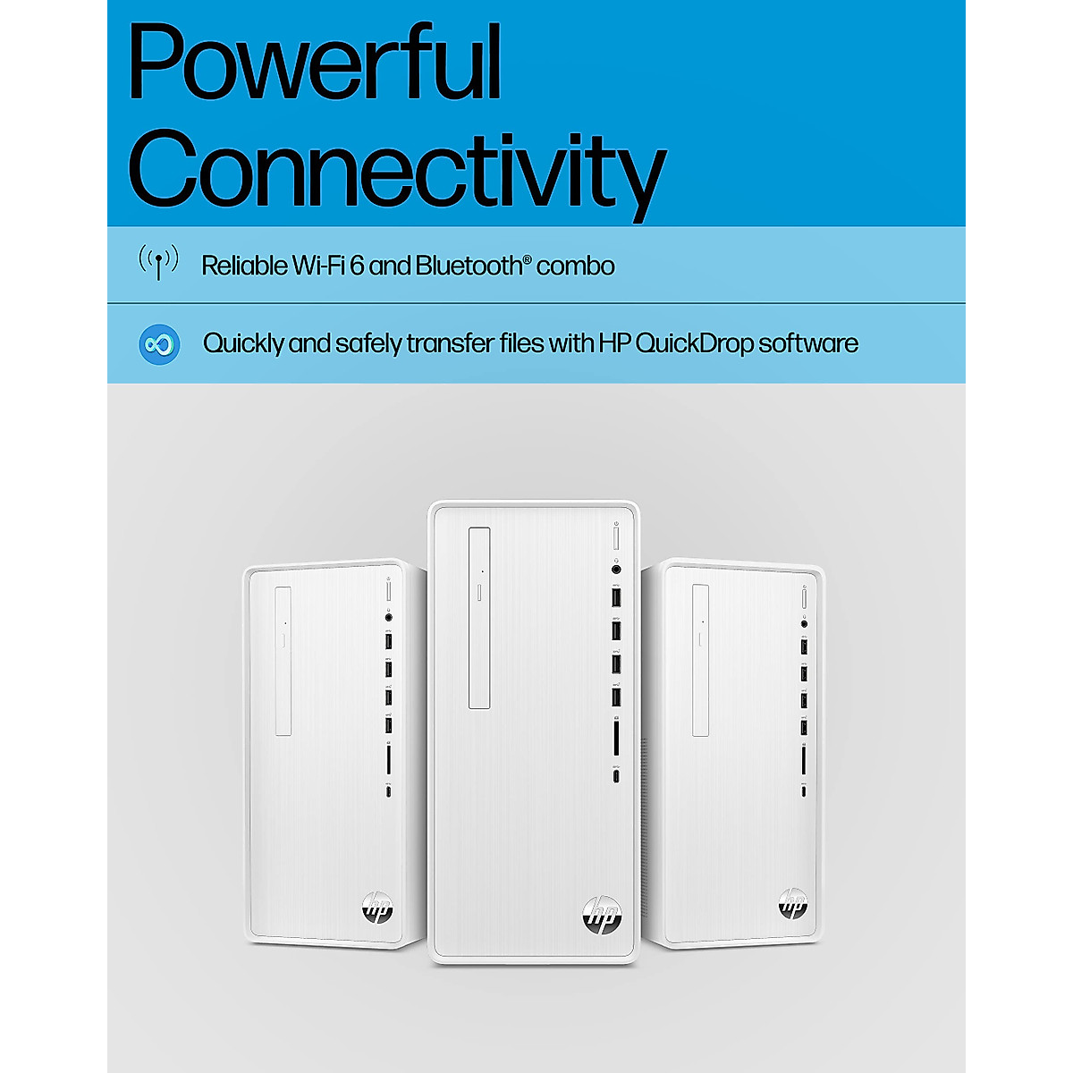 HP Pavilion TP01-3016 Home & Business Desktop, 12th Gen Intel® Core i5-12400, 32 GB DDR4 RAM, 1 TB SSD,Wi-Fi 6 + and Bluetooth® 5.2, Compact Tower Design, No Optical Drive, Windows 10 Professional