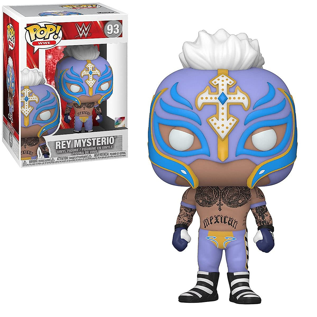 POP WWE: Rey Mysterio Funko Pop! Vinyl Figure (Bundled with Compatible Pop Box Protector Case) Multicolored 3.75 inches