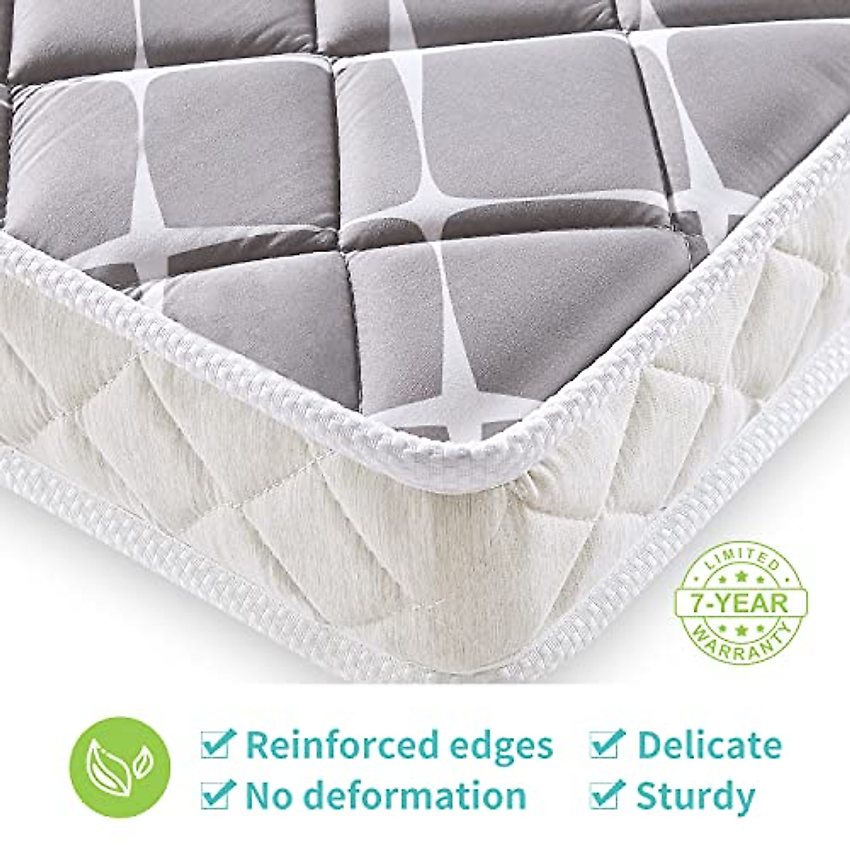 Crib and Toddler Mattress - 52" x 27.6" x 5" - Premium Foam - Firm - Dual Sided Standard Size Baby Mattresses for Crib and Toddler Bed - Baby Crib Mattress - Toddler Mattress for Toddler Bed
