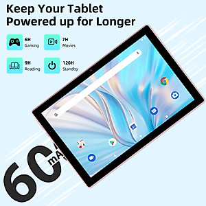 2 in 1 Tablet with Keyboard Case Mouse Stylus Pen Film, 10 inch Tablet Android 11.0 Tablets PC Set, 4GB RAM+64GB ROM Tableta Computer 10.1" IPS Screen 8MP Dual Camera WiFi BT Google Play Tab Pink/Girl