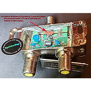 SplitterPRO - Digital Splitters Professionals Install Every Day Across The U. S. A. 2-Way Coaxial Cable Splitter, 1 GHz for HDTV/4K/8K TV, High Speed Internet (Not for Satellite Dish Connections)