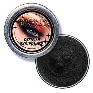 Concrete Minerals Eye Primer, Luxurious Silky-Soft Balm Formula, Longer-Lasting With No Creasing, Black Finish, 100% Vegan and Cruelty Free, Handmade in USA, 10 Grams (Obsidian)