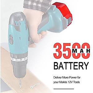 ADVTRONICS 2 Pack 12V 3500mAh Replacement Battery Compatible with Makita 12V Battery 1220 1222 1233 1200 1201 1234 1235 192598-2 PA12, 6213d 6217d 6227d 6313d