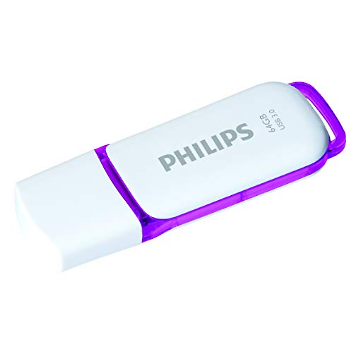 PHILIPS High Speed 64GB Flash Drive, Snow Edition USB 3.0 - White/Purple, 100MB/s
