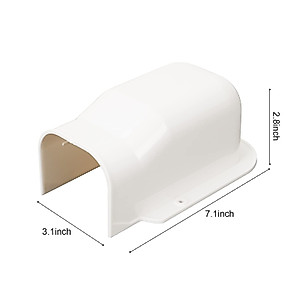 3" W 4.2Ft L Line Set Cover Kit for Mini Split Air Conditioners Decorative PVC Slim Line Cover for Central AC & Heat Pumps Systems Tubing Cover