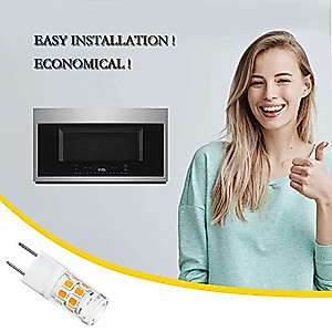 G8 Led Bulb 3W Equivalent to WB25X10019 20W Halogen Lamp Bulb 20W Replacement for GE Microwave, 120V Natural White 4000K (2 Pack)