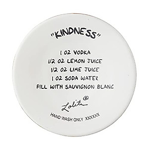 Enesco Designs by Lolita Kindness Floral Hand-Painted Artisan Wine Glass, 15 Ounce, Multicolor