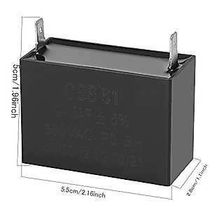 CBB61 24uF 23uF 300 350 400 350V Gasoline Generator Capacitor Replaces for Jkd Dianz Dongrong Ruva