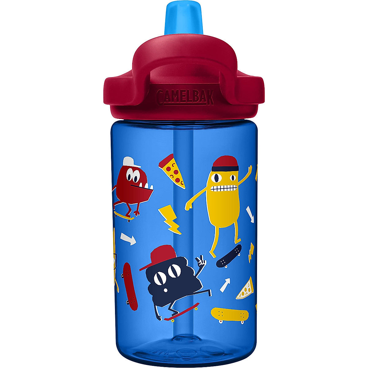 CamelBak Eddy+ Kids BPA-Free Water Bottle with Straw, 14oz, Skate Monsters (2282402040)