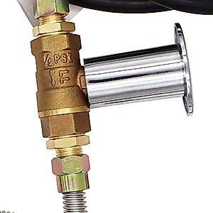 METER STAR Propane Fire Pit/Fireplace Parts Propane Gas Control Valve System Regulator Valve with Hose and Key Kit,Max 90,000 BTU