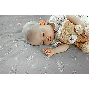 Luvberries 100% Organic Cotton Bassinet Sheets (Set of 2) for The Guava Lotus Travel Bassinet - Baby and Newborn, Fitted Bassinet Sheets, for Boys & Girls (Day and Night)