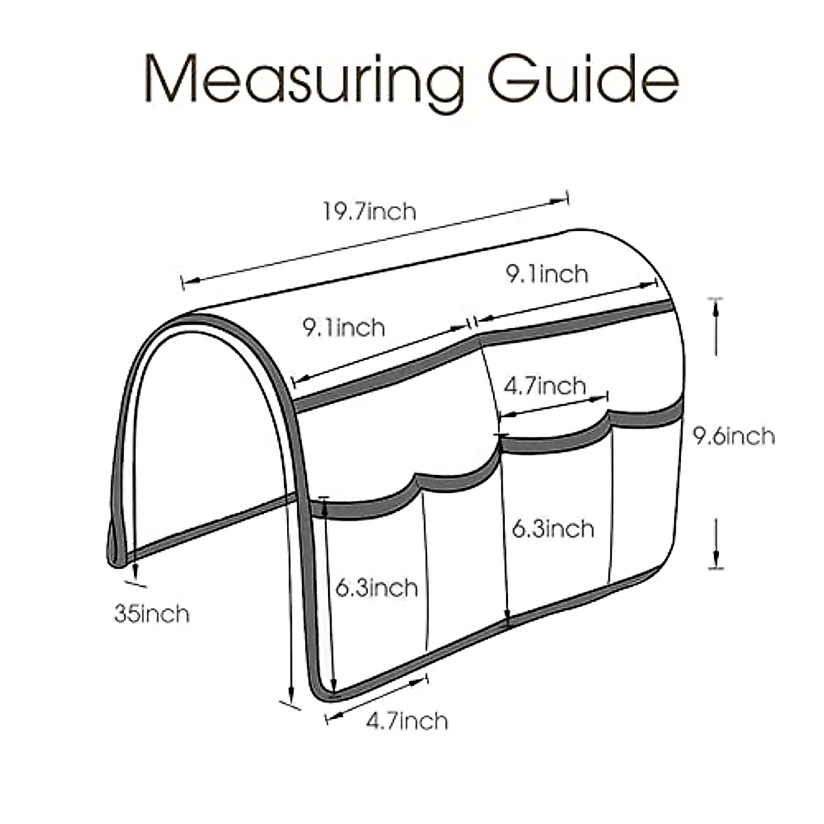 TVPFM Sofa Armrest Covers for Chairs,1 Pair Sofa Arm Covers Furniture Protector Slipcover with Pockets Washable Armchair Couch Armrest Chair Covers for Recliner-AV