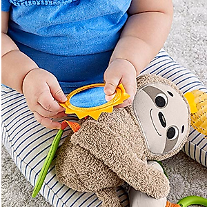 Fisher-Price Baby Toy Slow Much Fun Stroller Sloth With Motion & Sensory Details For Newborn Take-Along Play