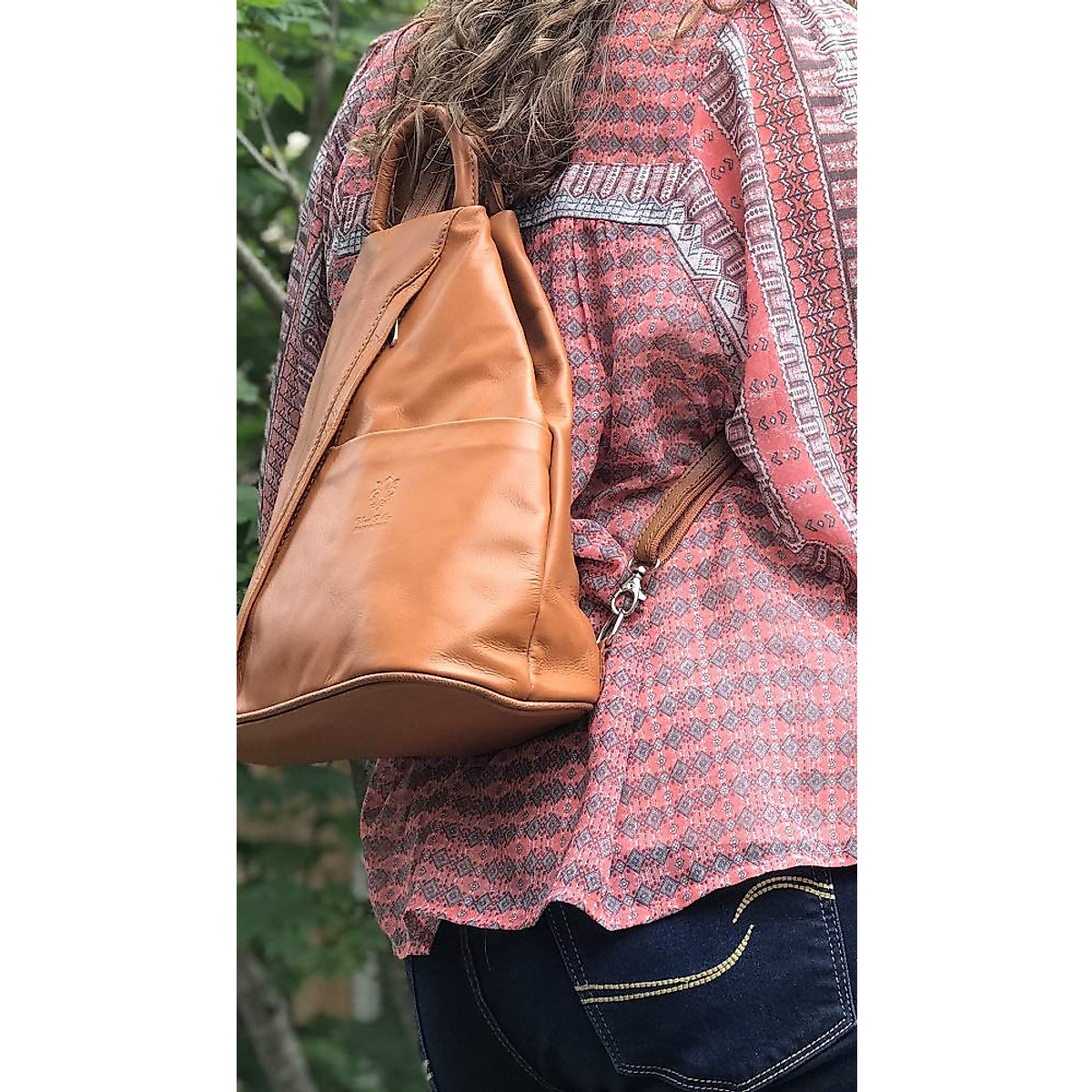 LaGaksta Submedium Leather Backpack Purse Tan