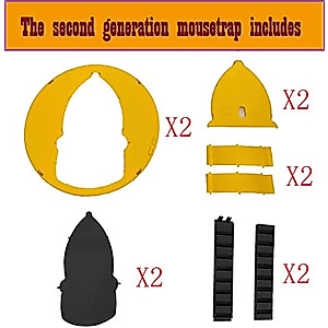 Second Generation Mouse Trap Automatic Reset Flip and Slide - Bucket Mouse Traps,Indoor Outdoor Mouse Trap,5 Gallon Bucket Compatible|(2 Pcs)