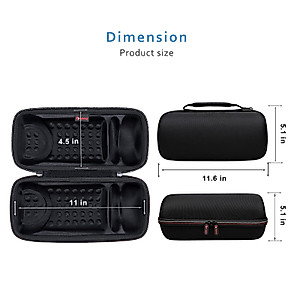 XANAD Hard Case for Bose SoundLink Revolve+ or Revolve+ (Series II) Portable & Long-Lasting Bluetooth 360 Speaker - Storage Protective Bag (Black)