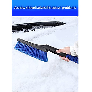 nyatek Extendable Ice Scraper Snow Brush for Car Windshield Detachable with Ergonomic Foam Grip for Car SUV Truck 360 Degree Rotation Car Accessories