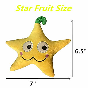 Suyudian 3 PCS PVZ Plant and Zombies Plush Plants Sets 1 2 Stuffed Soft Toys Laser Beans, Star Fruit, Citron, PVZ Figure Doll,Great Gifts for Boys and Girls New