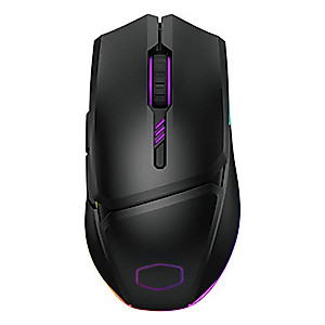 Cooler Master MM831 Gaming Mouse with 32000 DPI adjustable via software, 2.4GHz and Bluetooth Wireless, PBT Buttons, and Qi Charging Support
