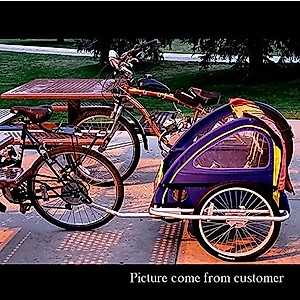 ZUIWAN Bicycle Trailer Hitch Connector,Bike Trailer Coupler Metal Instep Bike Trailer Attachment Connector Accessory for Kid Trailer,Pet Trailer and More