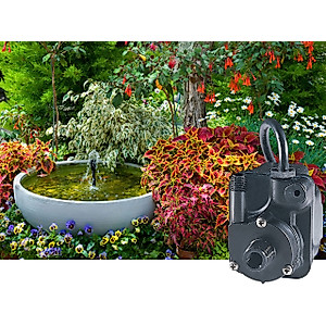 Little Giant 1-EA-42 115 Volt, 1/125 HP, 170 GPH Dual Purpose - Inline or Submersible, Small Epoxy-Encapsulated Pump with 10 ft. Cord, Black, 518087