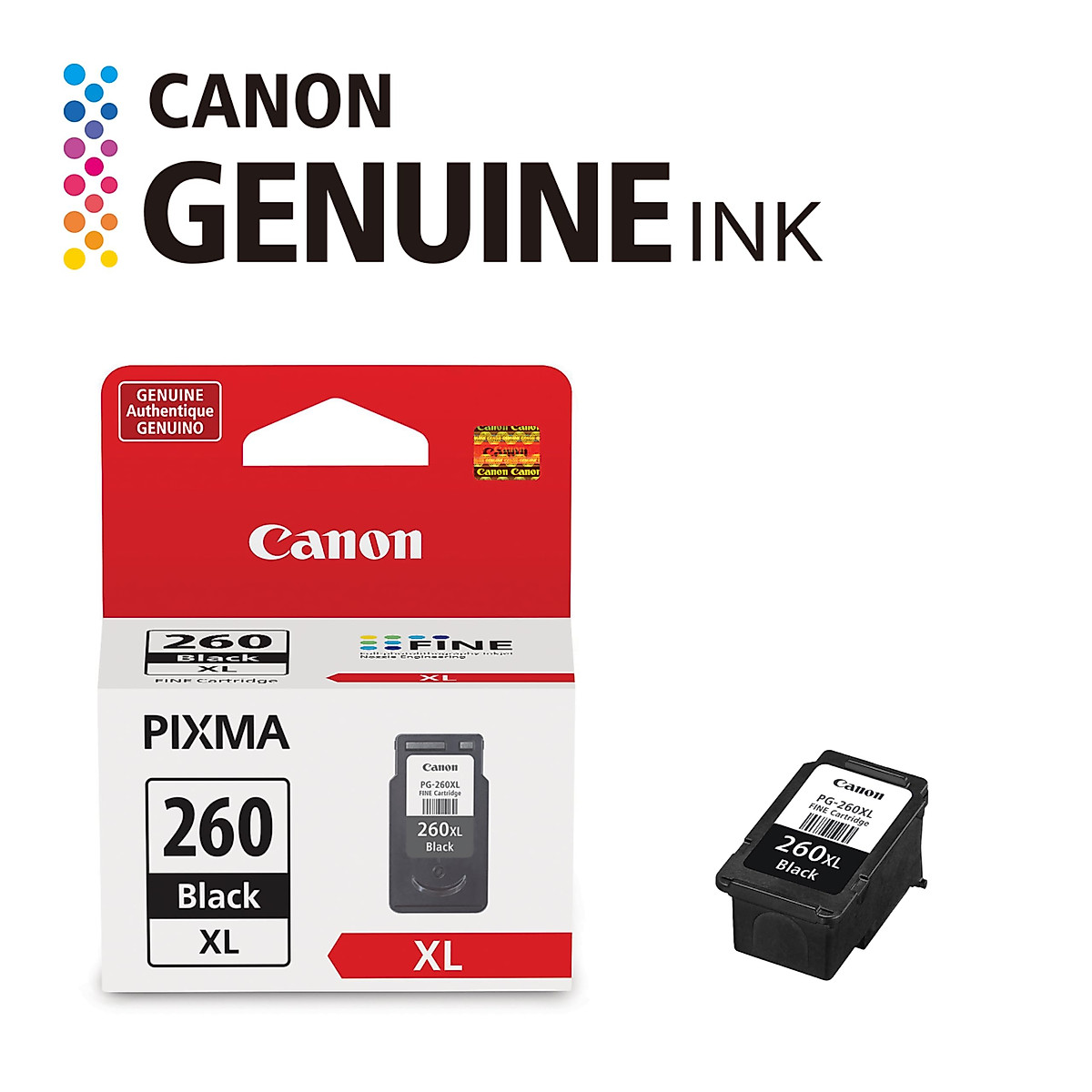 Canon PG-260Xl Black Ink Cartridge, Compatible to Printer TR7020, TS6420, and TS5320