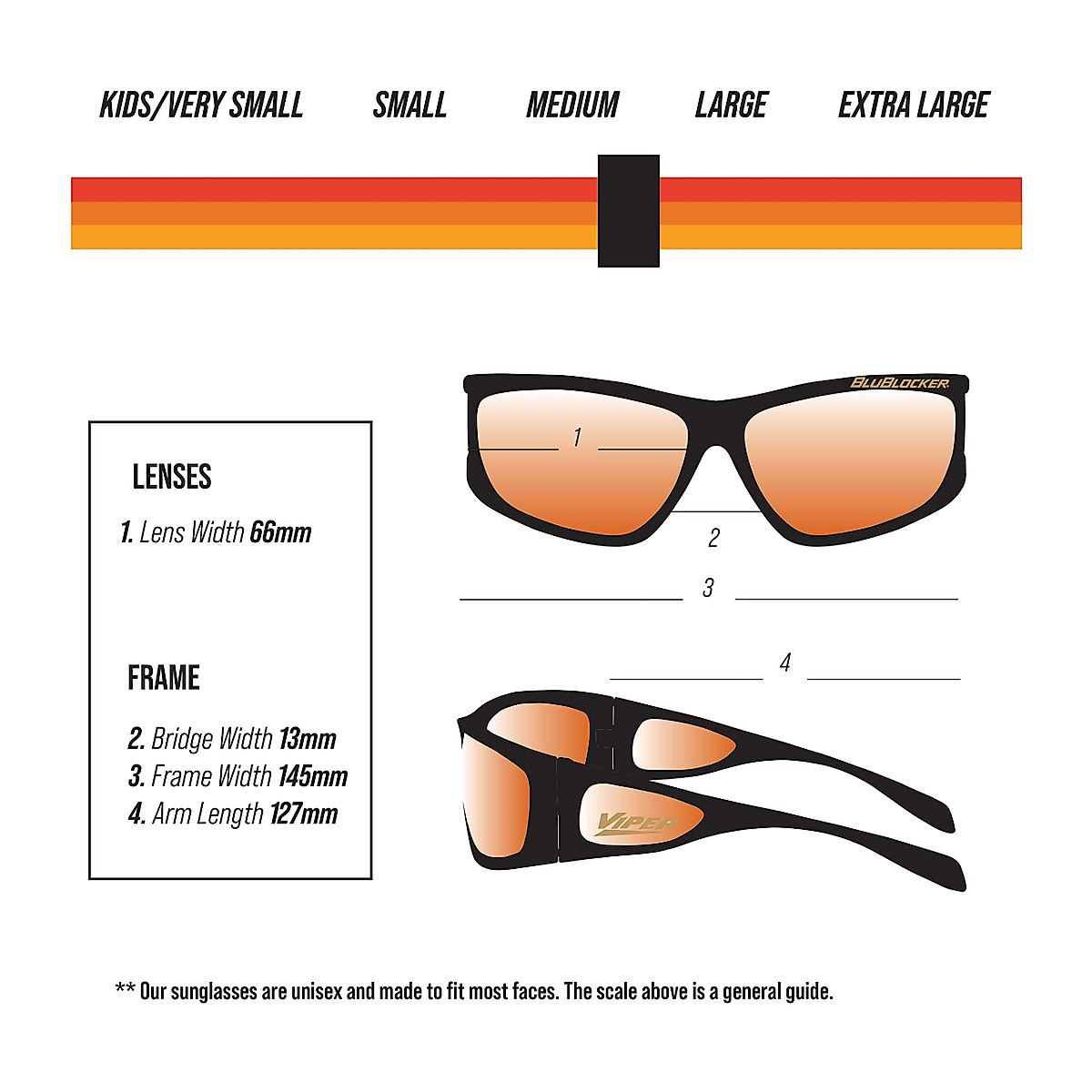 BluBlocker, Black Viper Sunglasses with Scratch Resistant Lens | Blocks 100% of Blue Light and UVA & UVB Rays | Gender Neutral - for Men, Women & Everyone | 2703K |