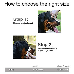 BRONZEDOG Rottweiler Dog Muzzle Adjustable Durable Metal Wire Basket for Large Dogs American Bulldog No Barking Muzzles (L)