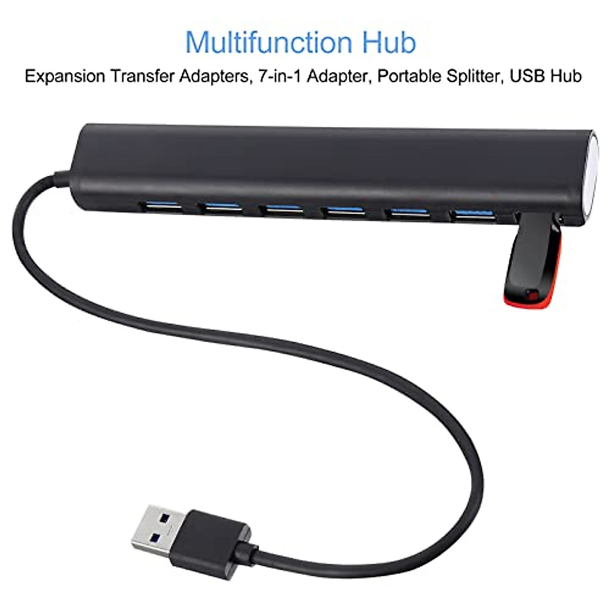 2sets Computer Portable Type- c Multi- Port Black Computers- in- for Converter Accessories Holder Data with Transfer Dock USB Adapter Laptops Cable Expansion Dongle. Tablets Hub in