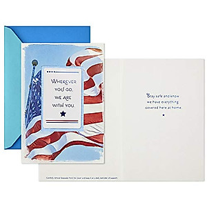 Hallmark Military Deployment Card (Wherever You Go Removable Keepsake Card)
