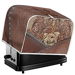 chaqlin Novelty Toaster Cover 2 Slice Zipper Rabbit Mushroom Bread Oven Cover Fingerprint Protection Bread Toaster Bags