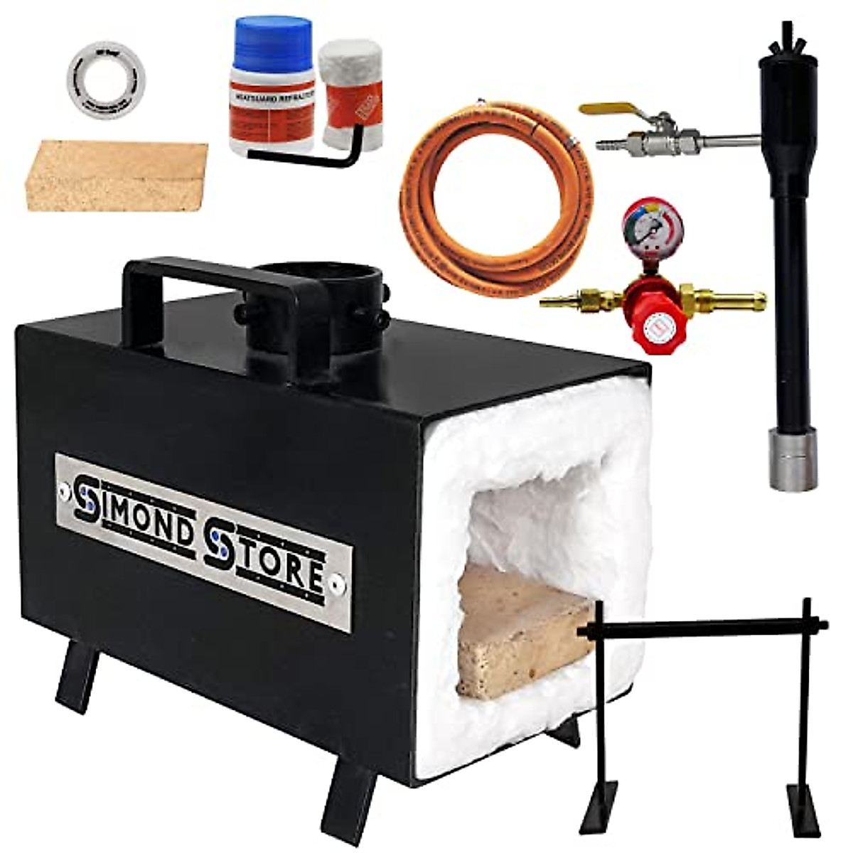 Simond Store Blacksmiths Single Burner Propane Forge with Stand for Knifemaking Farriers