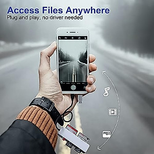 CFast Card Reader, USB 3.0 USB C CFast 2.0 Card Reader, 5Gbps Aluminum CFast Memory Card Adapter for SanDisk, Lexar, Transcend, Sony Card, Read 5 Cards Simultaneously for CFast/CF/SD/TF/XD Card