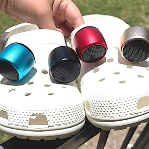 UUEENN Clog Speaker, Mini Speaker for Clog, Halloween Mini Speaker, Bluetooth Clog Charm, Blue