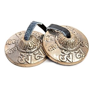 Tingsha Cymbals Bells - Easy To Play - Meditation Mindfulness Bronze Chime For Chakra Healing Sound Bath Spiritual Gifts Handcrafted Tibetan By Himalayan Bazaar