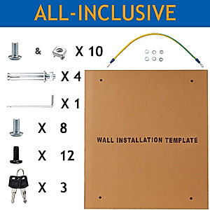 6U Wall Mount Server Cabinet Network Rack Enclosure Locking Glass Door by Tedgetal