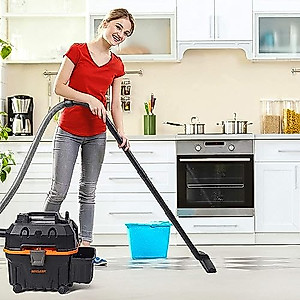 WECLEAN 4 Gallon 5.5 Peak HP Commercial Wet Dry Vacuum Cleaner Shop Vac for Outdoor Patio Wet & Dry Construction Shop Vac with Blower Gift for Father