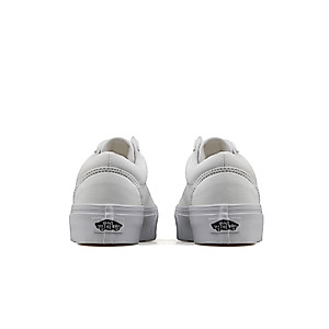 Vans Womens Old Skool Gym Athletic and Training Shoes White 8 Medium (B,M)