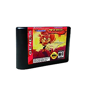 Royal Retro Zero the Kamikaze Squirrel - USA Label Flashkit MD Electroless Gold PCB Card for Sega Genesis Megadrive Video Game Console (Region-Free)