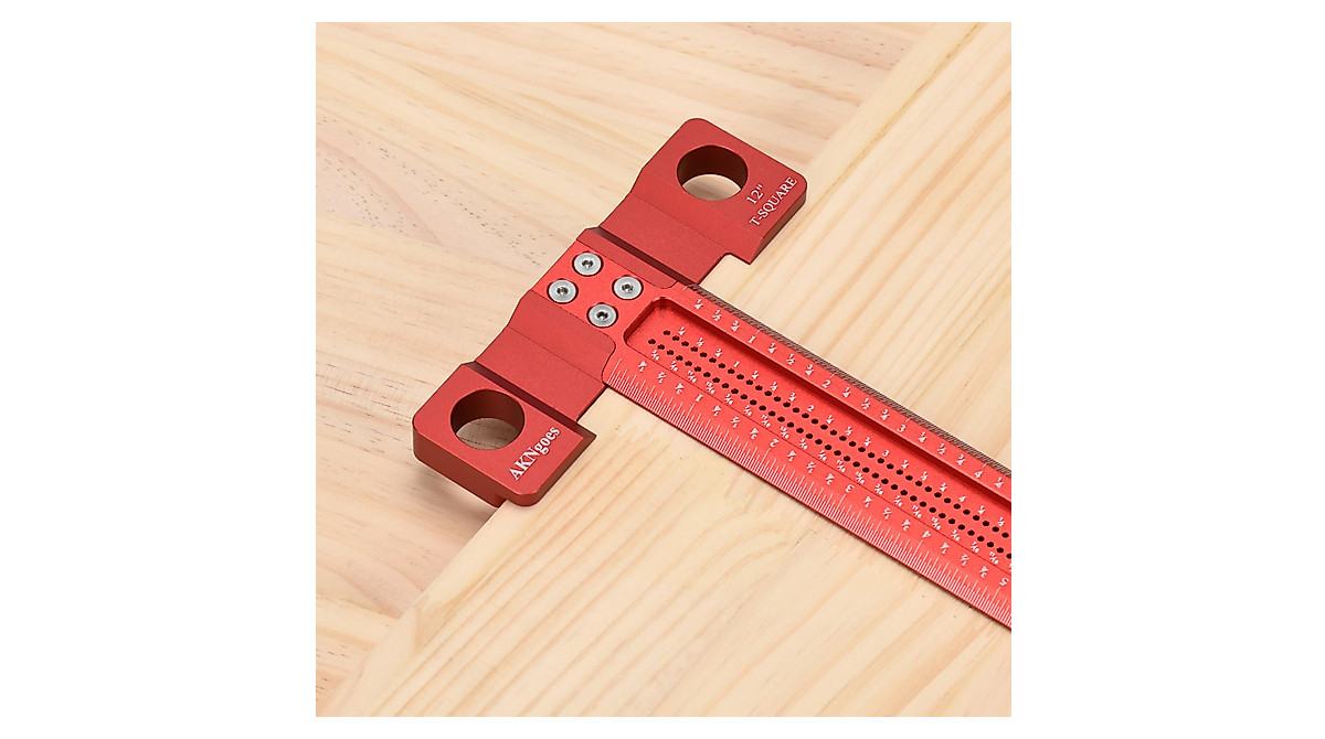 Precision Woodworking Scriber T-Square Ruler 12in