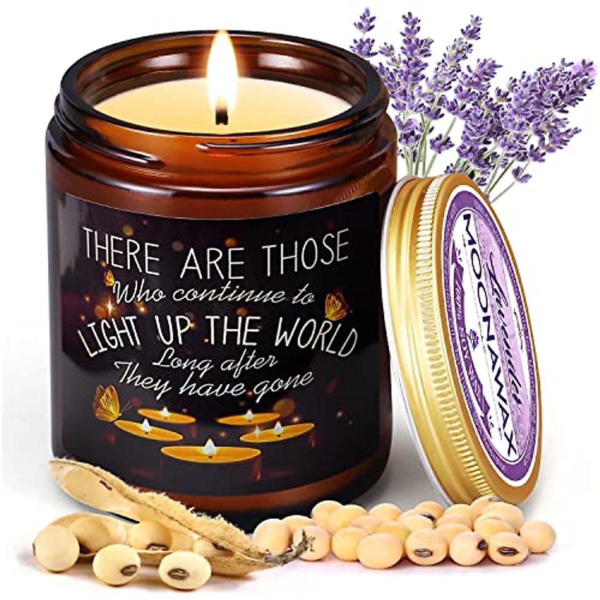 Lavender Scented Candle Memorial Gifts for Loss of Loved One, Sympathy Candle, Remembrance Gift for Loss, Condolence Grieving Gifts, Keepsake Loving Memory Candle, Passed Away Family Sympathy