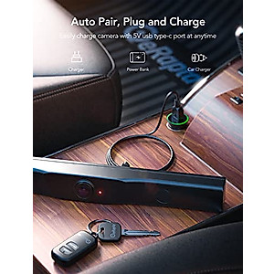 eRapta Battery Wireless Backup Camera ADC5, Stable Signal 5'' HD Monitor, IP69K Rear View Camera for Trucks Car RV etc